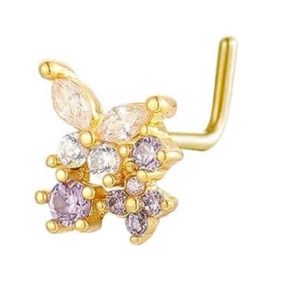 Nose Ring | Jewelry | Nose Ring Copper Microinlaid Nose Rings 36l ...